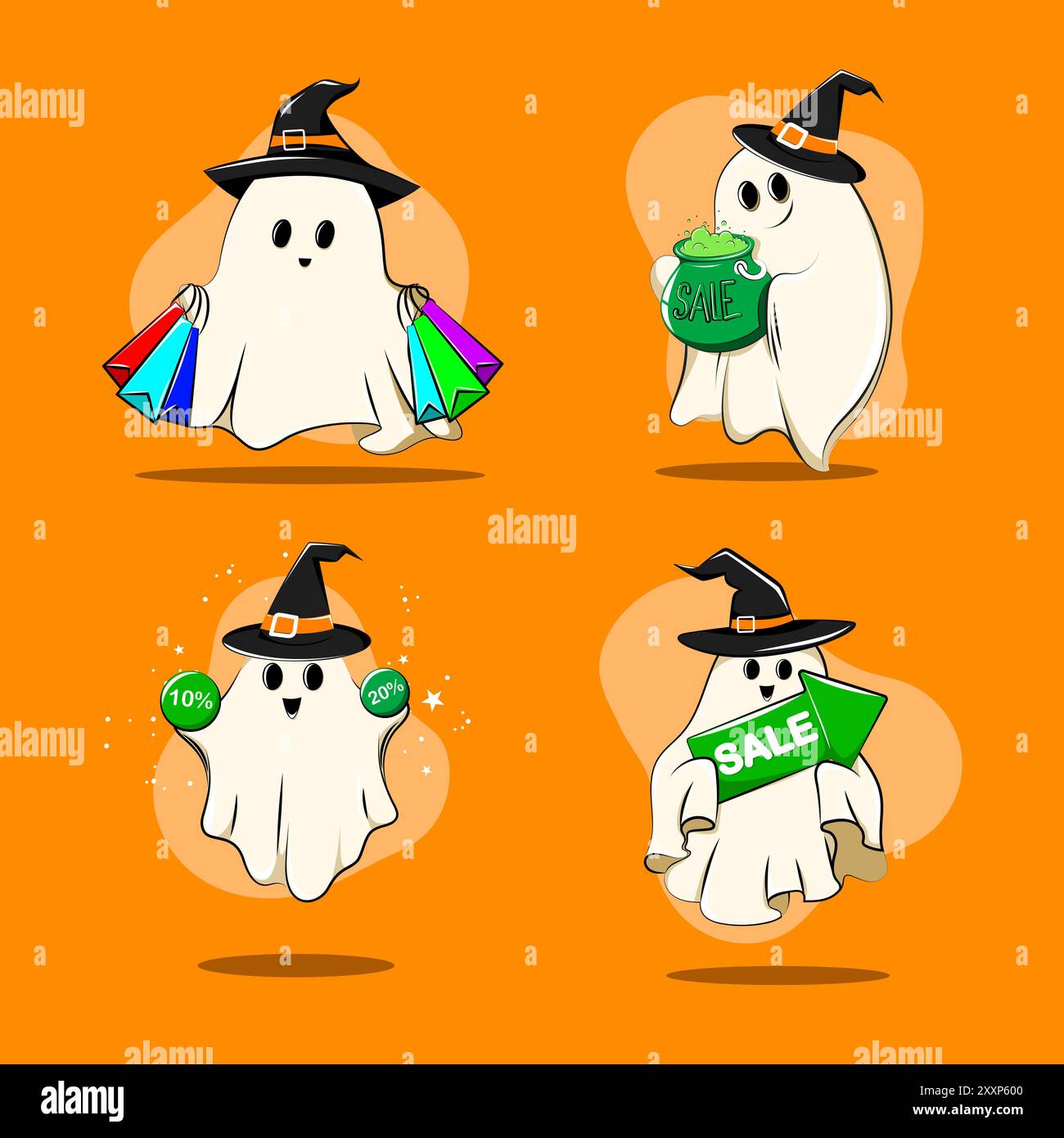 Sporty vibe. Adorable ghosts dressed in sports gear, from soccer to ...