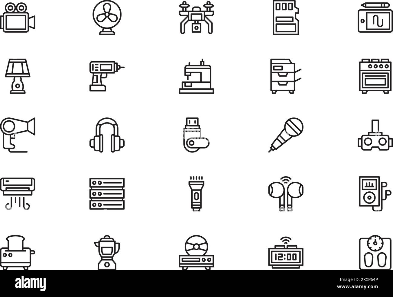 Electronic devices icons collection is a vector illustration with ...