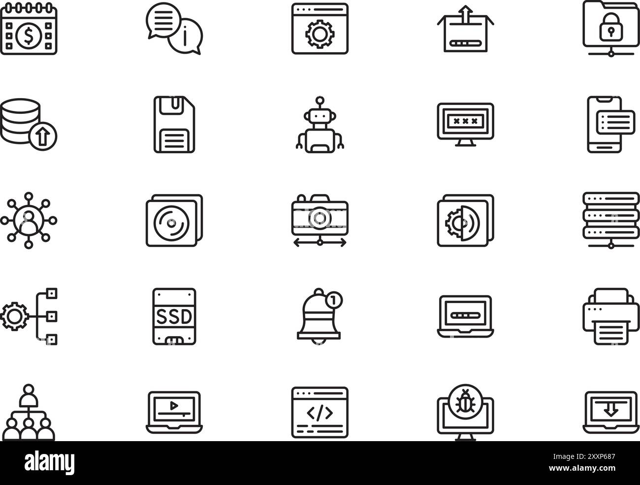 Setup and install icons collection is a vector illustration with ...