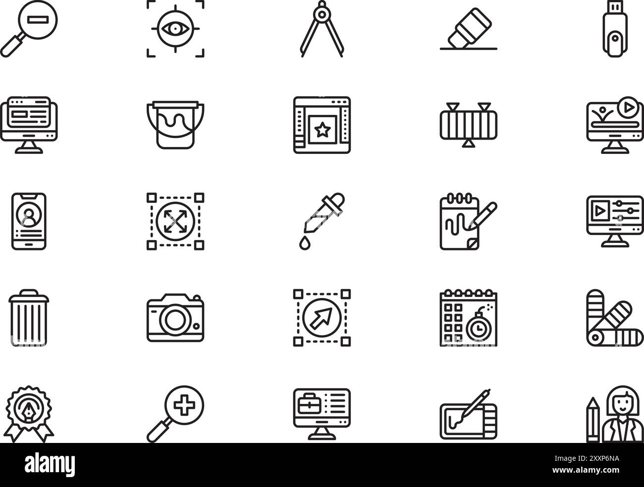 Graphic design icons collection is a vector illustration with editable ...