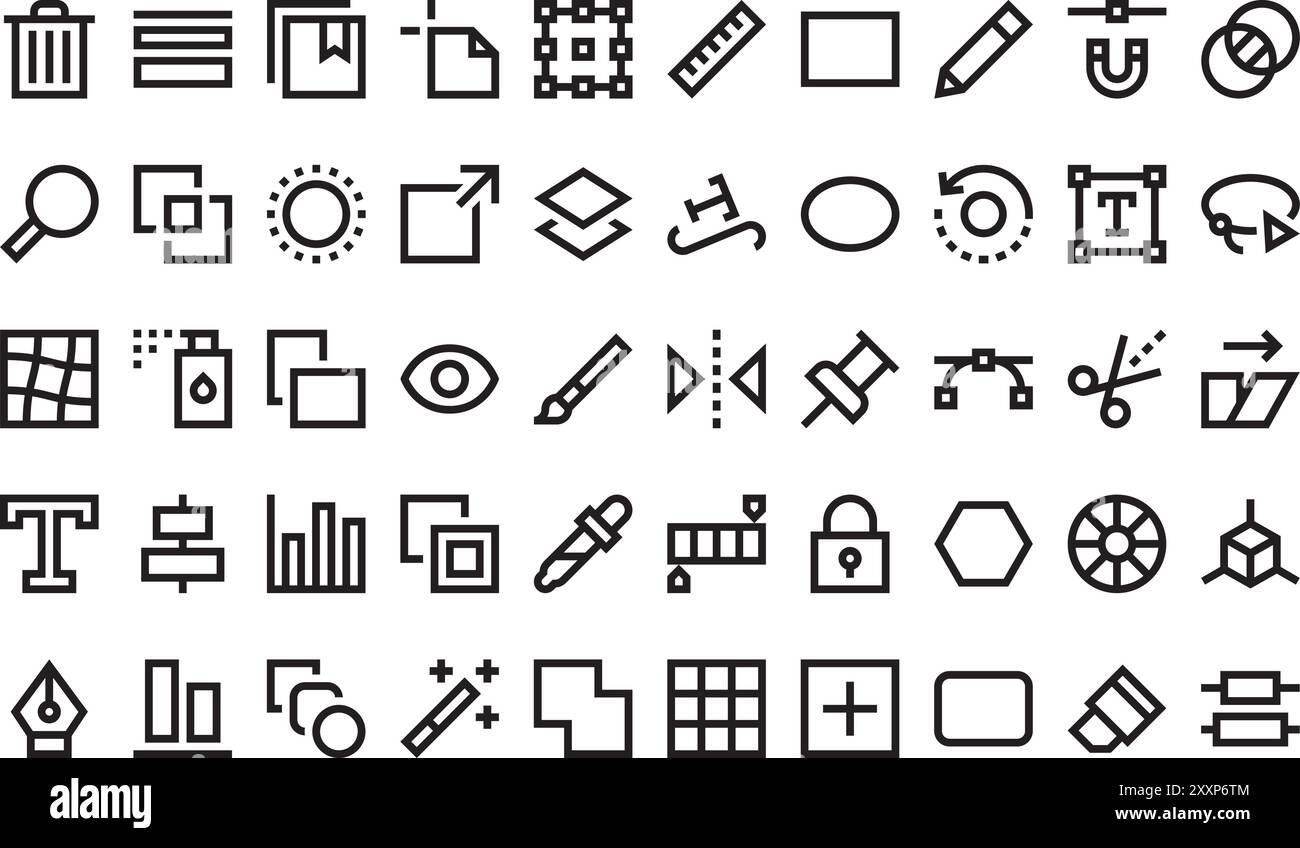 Vector edition icons collection is a vector illustration with editable stroke Stock Vector Image ...