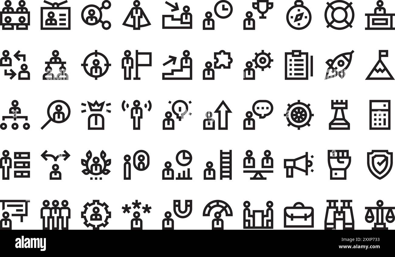 Leadership icons collection is a vector illustration with editable stroke Stock Vector Image ...
