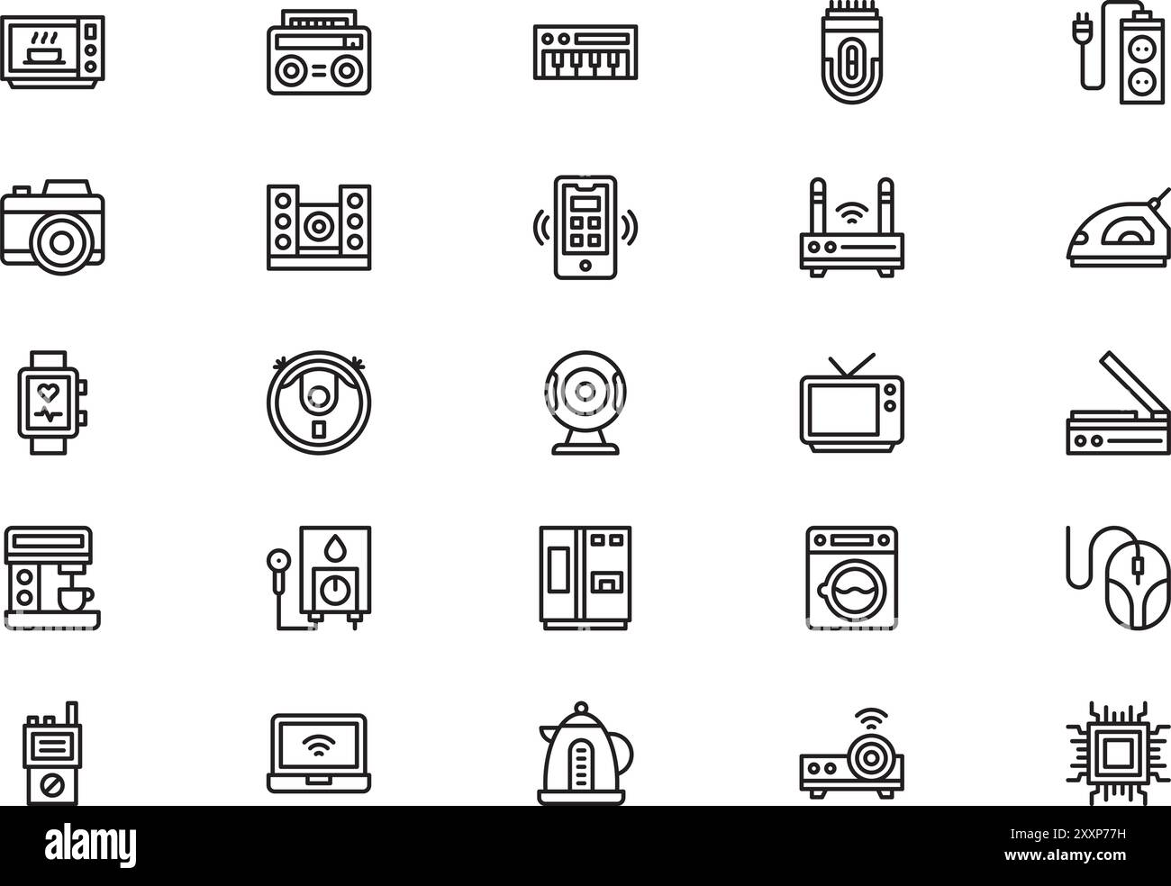 Electronic devices icons collection is a vector illustration with ...