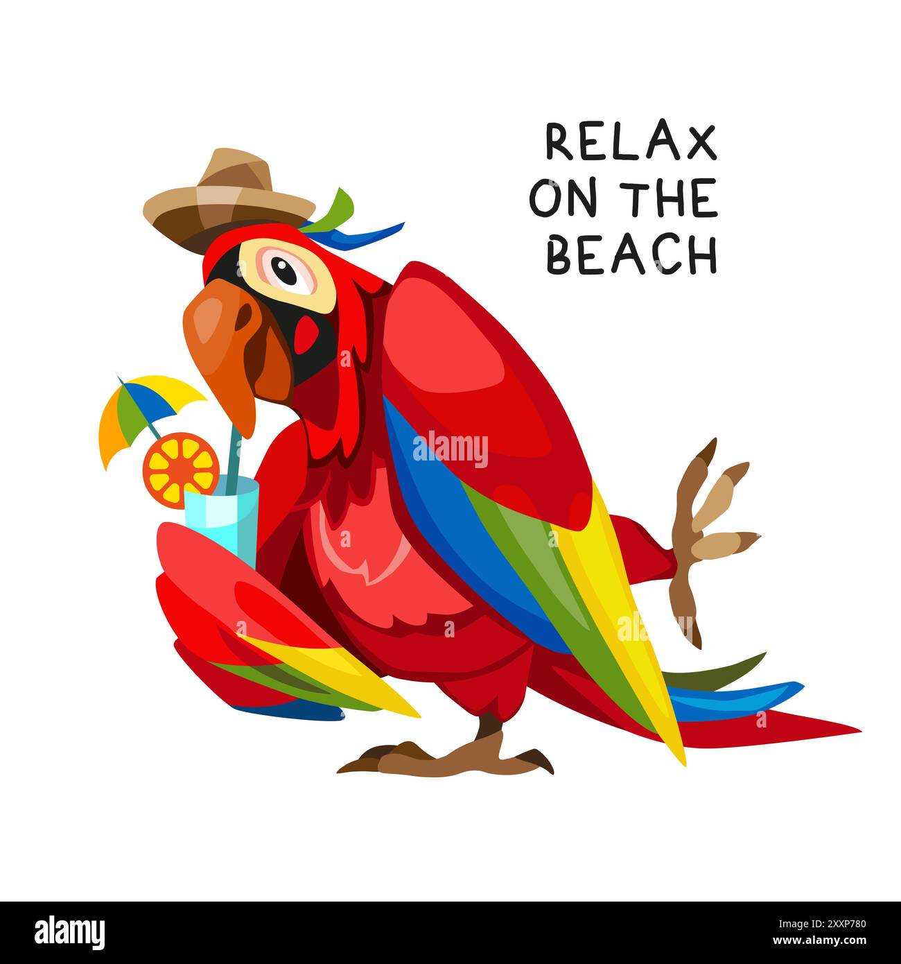 Cartoon Colorful Parrot vector isolated Stock Vector Image & Art - Alamy