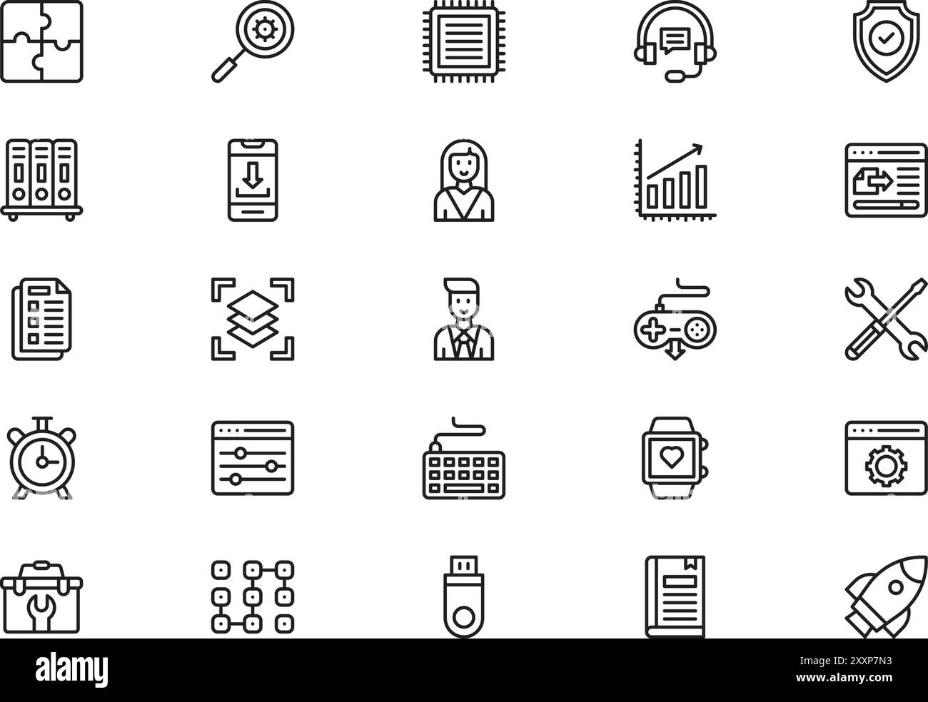 Setup and install icons collection is a vector illustration with ...