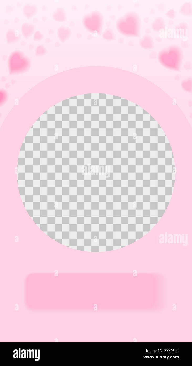 Heart trail story template with photo place. Rose petals heart isolated ...