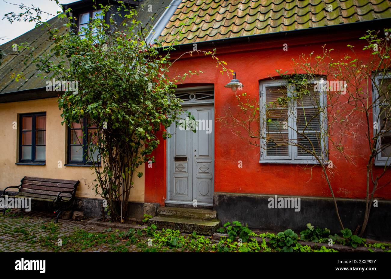 Colorful houses on Jakob Nilsgatan street at Gamla Vaster in Malmo ...
