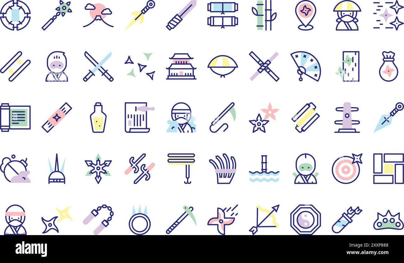 Ninja letter Stock Vector Images - Alamy