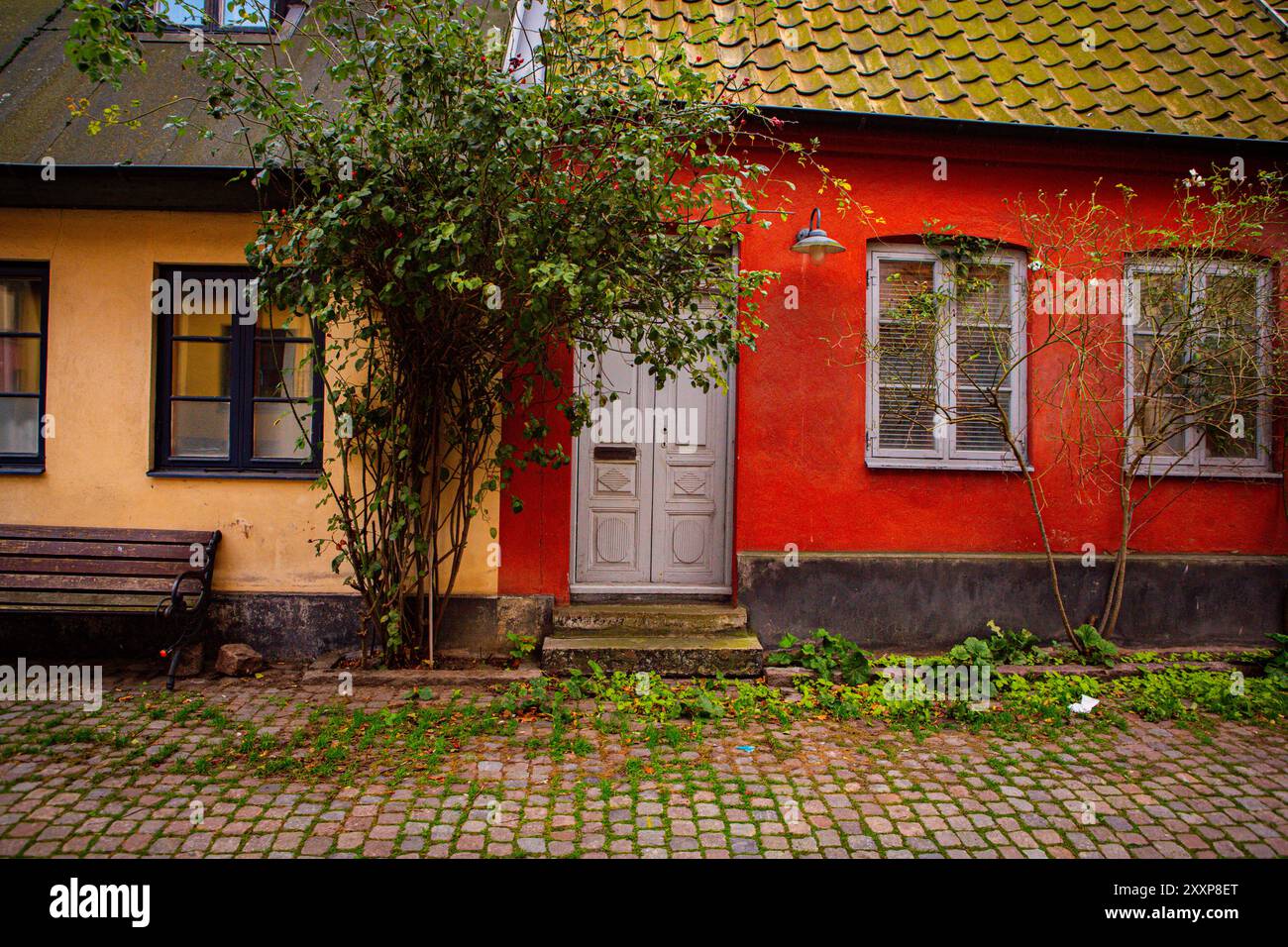 Colorful houses on Jakob Nilsgatan street at Gamla Vaster in Malmo ...