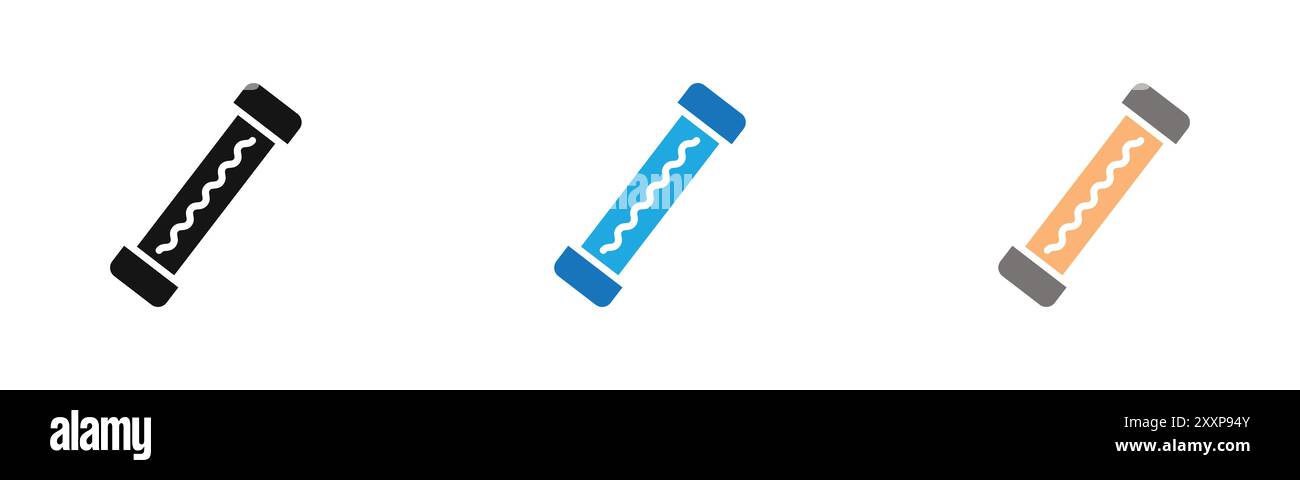 Electric fuse icon outline collection or set in black and white Stock ...