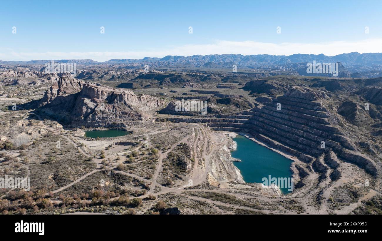 defaultOld open pit uranium mine. Aerial view Stock Photo - Alamy