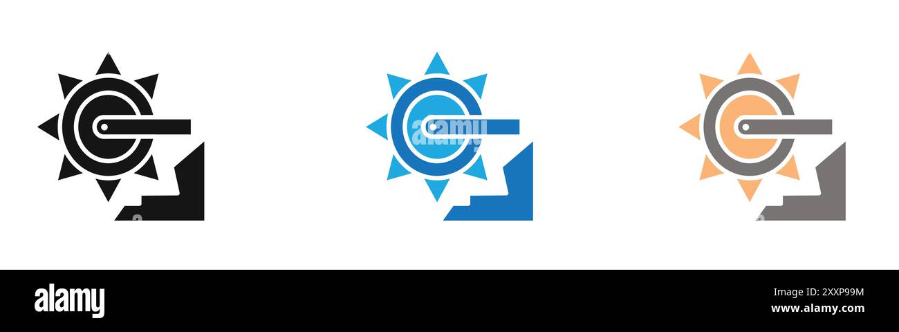 bucket wheel excavator icon outline collection or set in black and ...