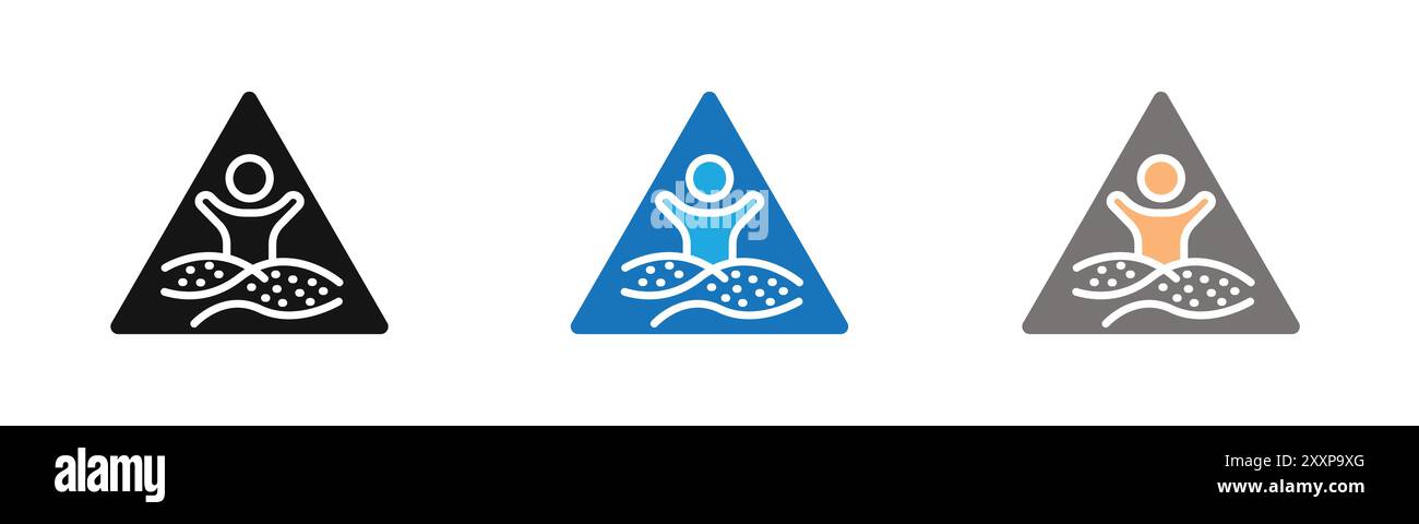 Sign warning danger quicksand Stock Vector Images - Alamy