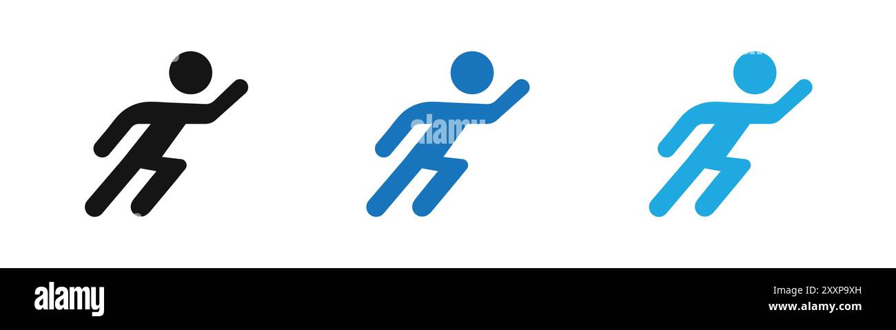 Sprint icon outline collection or set in black and white Stock Vector ...