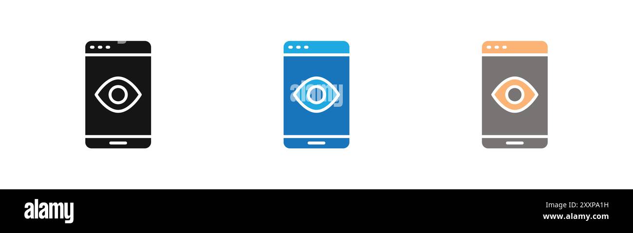 Closeup eye biometric authentication Stock Vector Images - Alamy