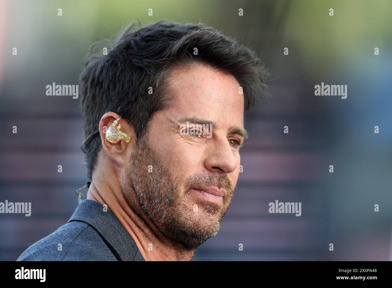 Birmingham, UK. 24th Aug, 2024. Jamie Redknapp is pictured while ...