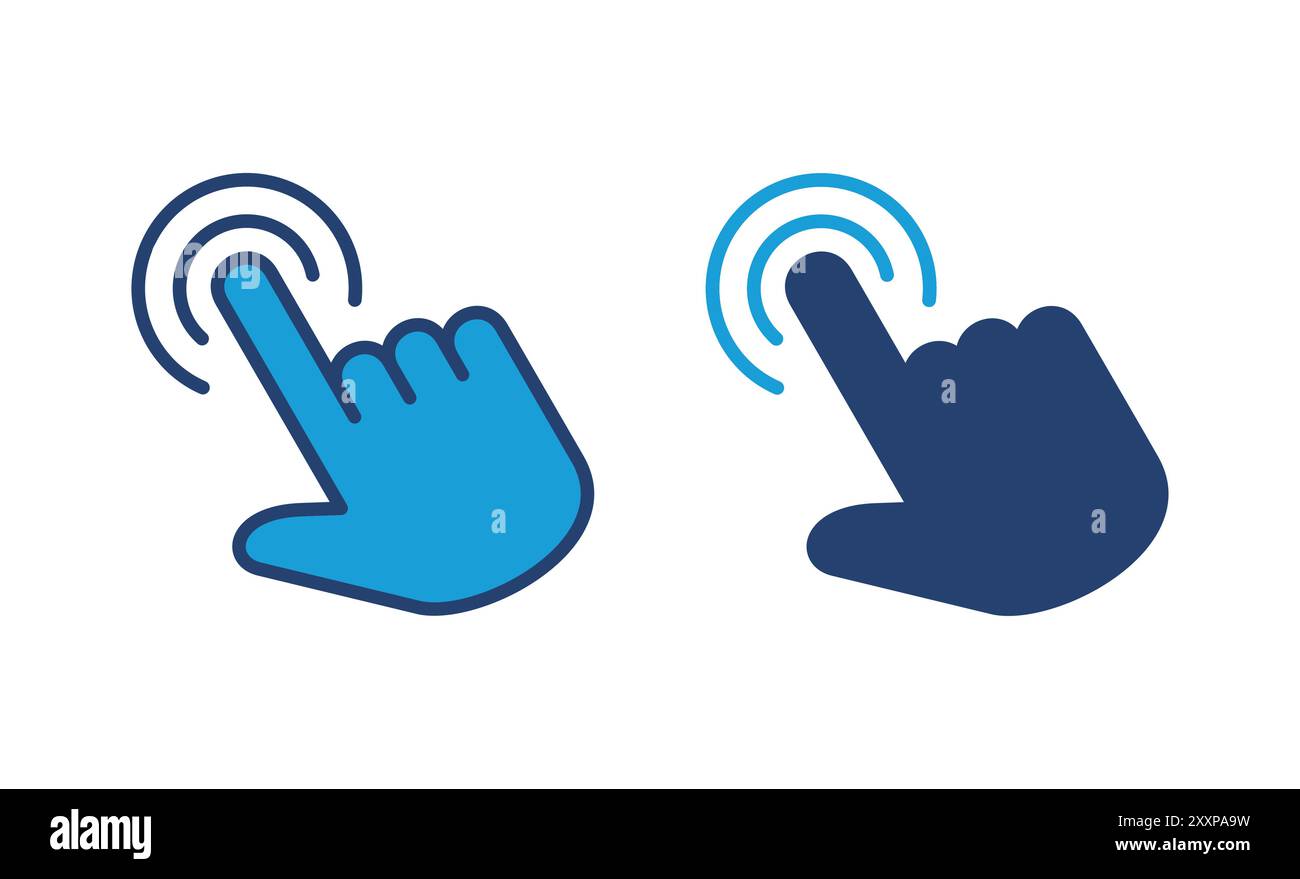 Hand cursor icon. cursor icon vector. hand cursor icon click Stock ...