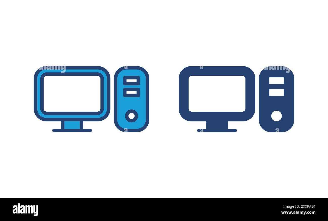 Computer icon vector. computer monitor icon vector Stock Vector Image & Art - Alamy