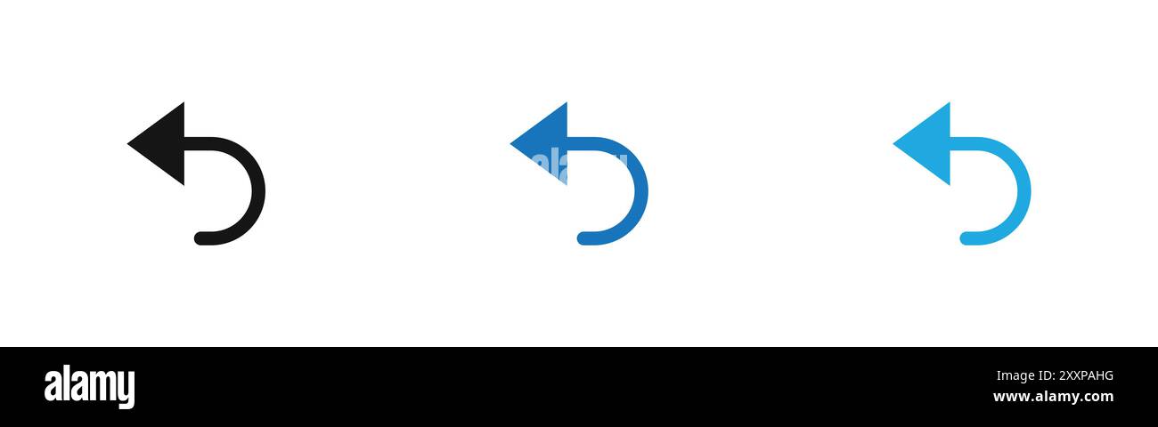 Undo arrow outline vector hi-res stock photography and images - Alamy