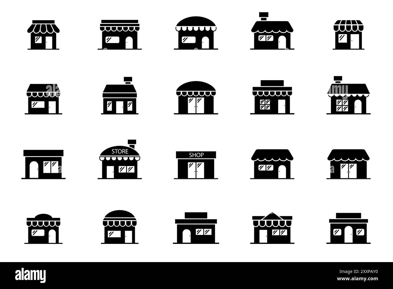 Store icon Black and White Stock Photos & Images - Alamy