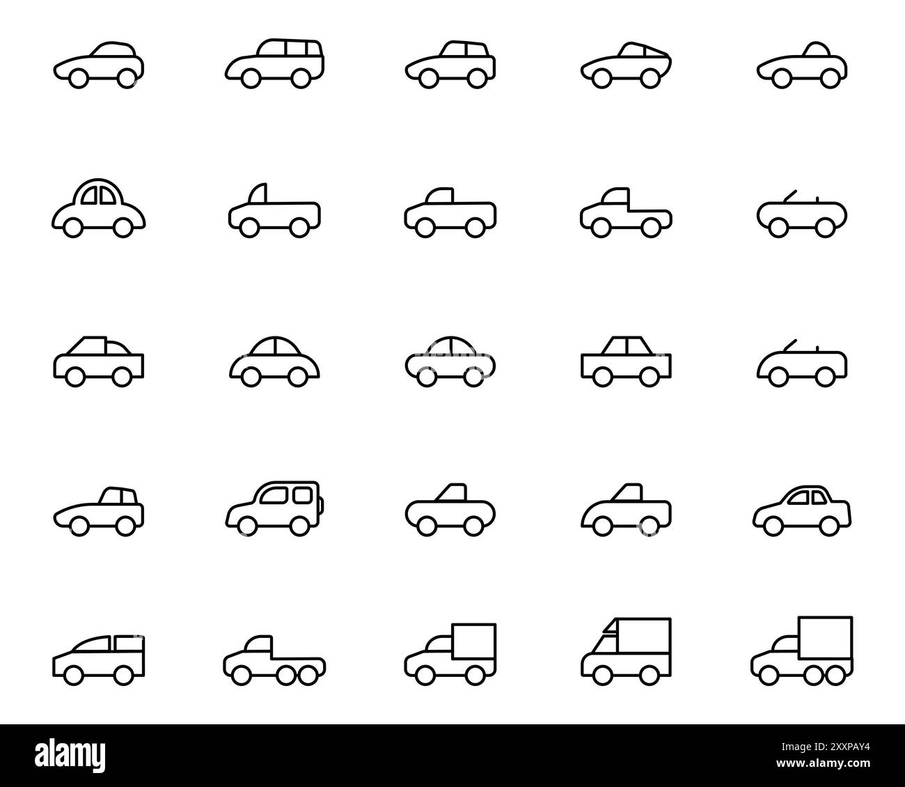 Car icon images on pack. Vector illustration Stock Vector Image & Art ...