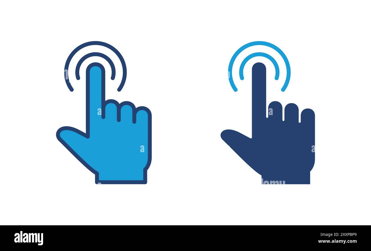 Hand click icon vector. pointer icon vector. hand cursor icon vector Stock Vector Image & Art ...