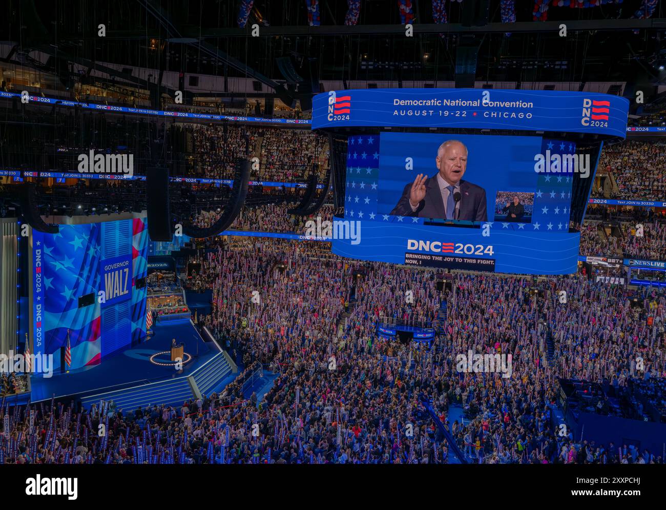 CHICAGO, Ill. – August 21, 2024: Democratic vice presidential nominee ...
