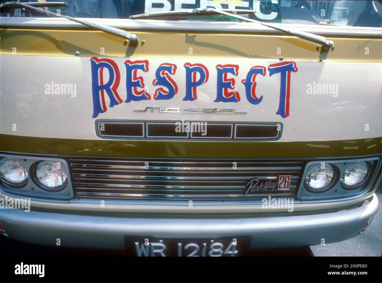 RESPECT sign on a Baby Bus transport Freetown in Sierra Leone 1978 ...