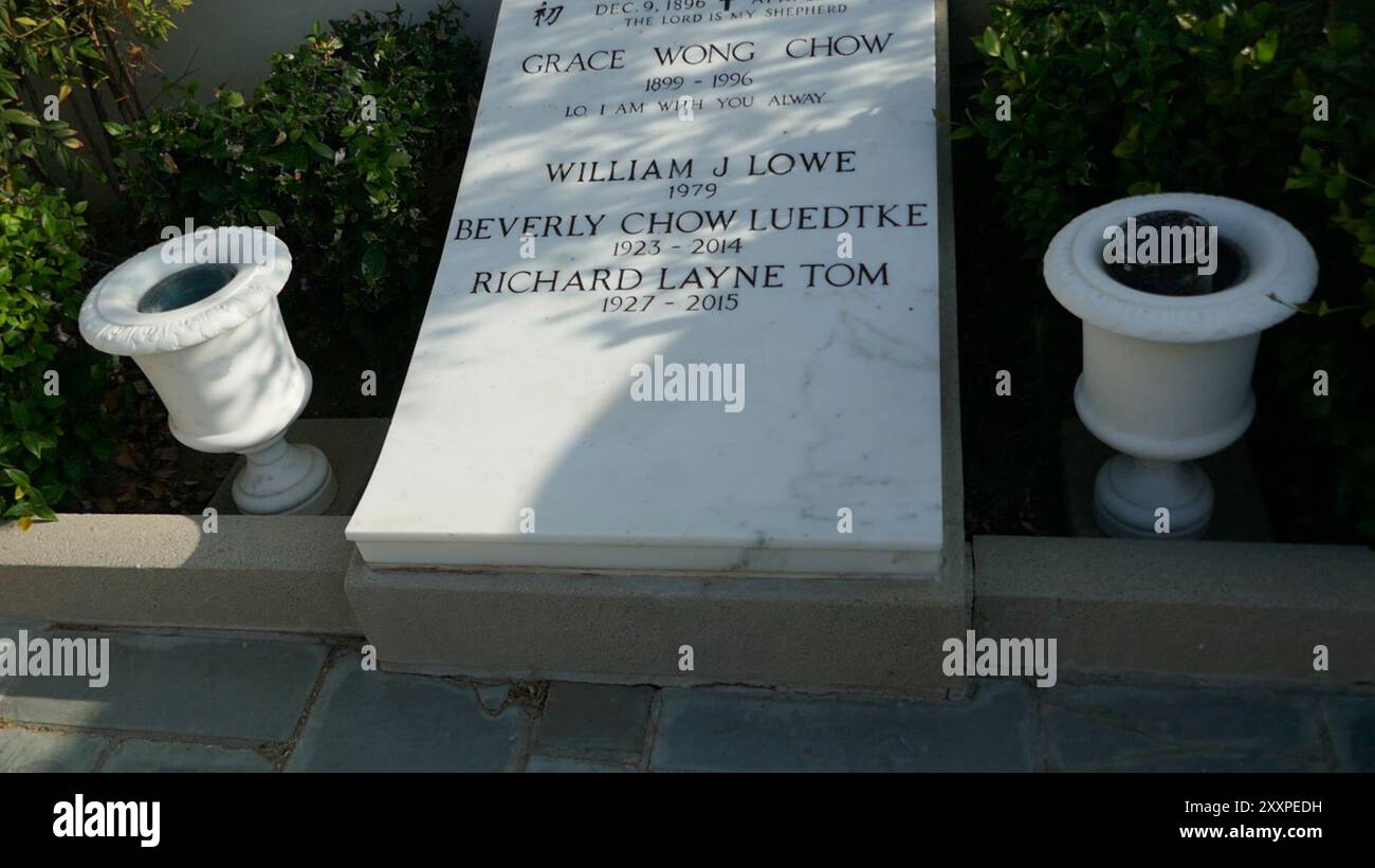 Los Angeles, California, USA 23rd August 2024 Actor Layne Tom Jr. Grave ...