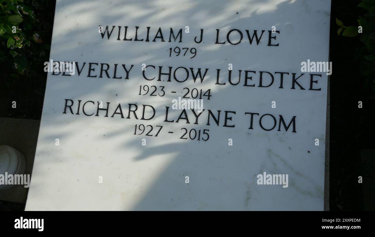 Los Angeles, California, USA 23rd August 2024 Actor Layne Tom Jr. Grave ...