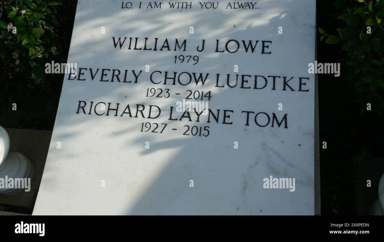 Los Angeles, California, USA 23rd August 2024 Actor Layne Tom Jr. Grave ...