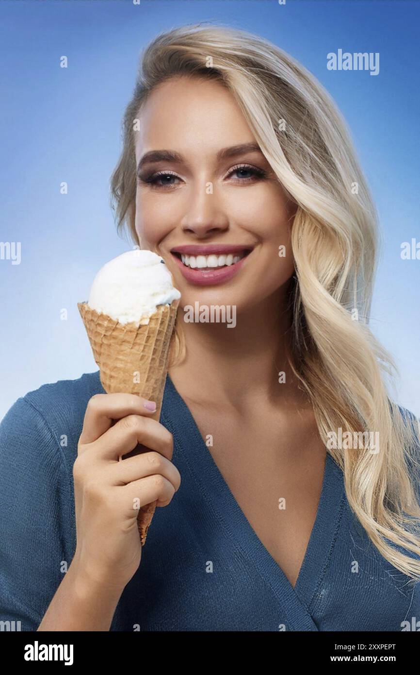 Blonde beautiful woman looks camera hi-res stock photography and images ...