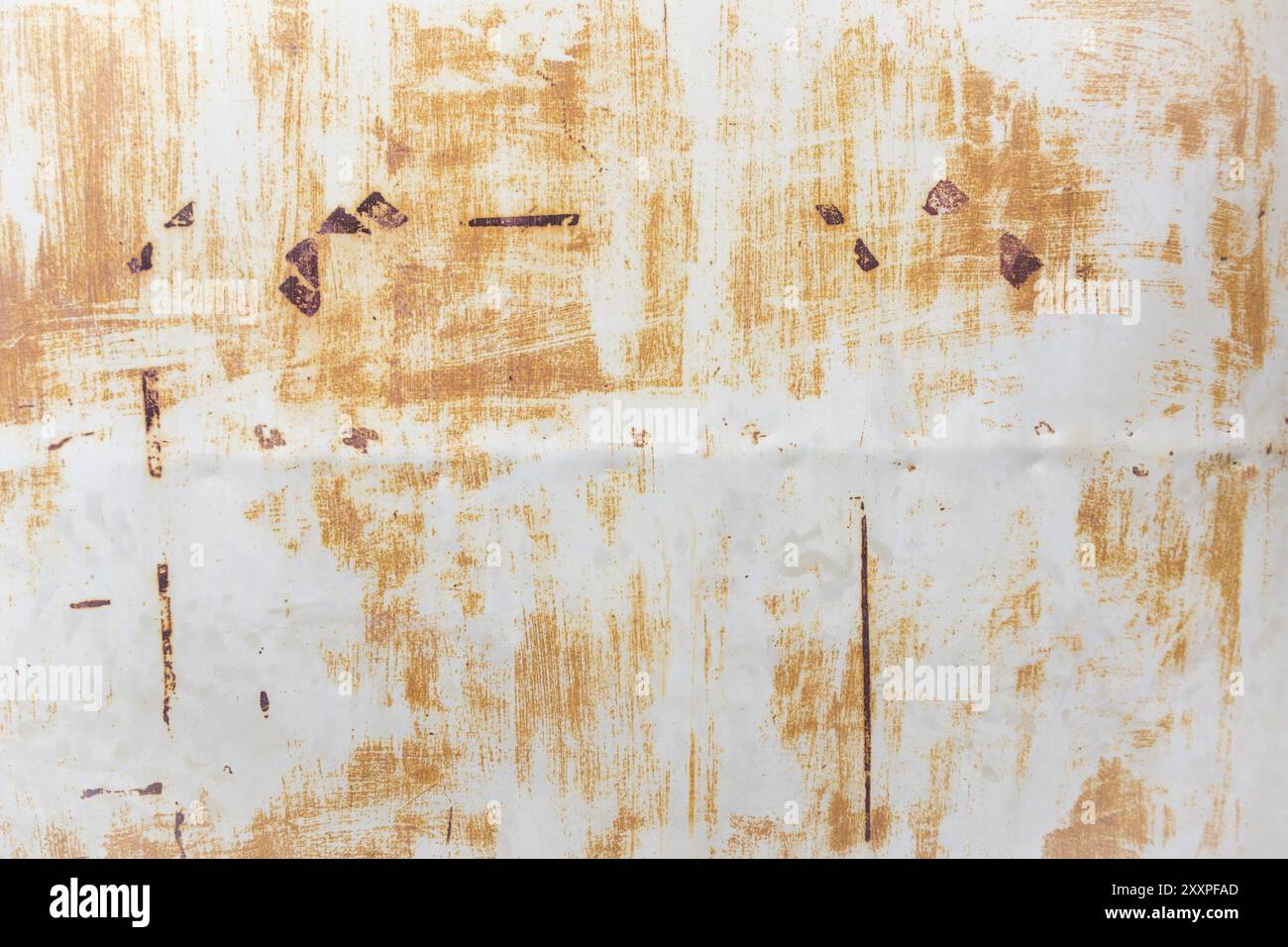 White sheet metal wall with rust and flaking paint Stock Photo - Alamy