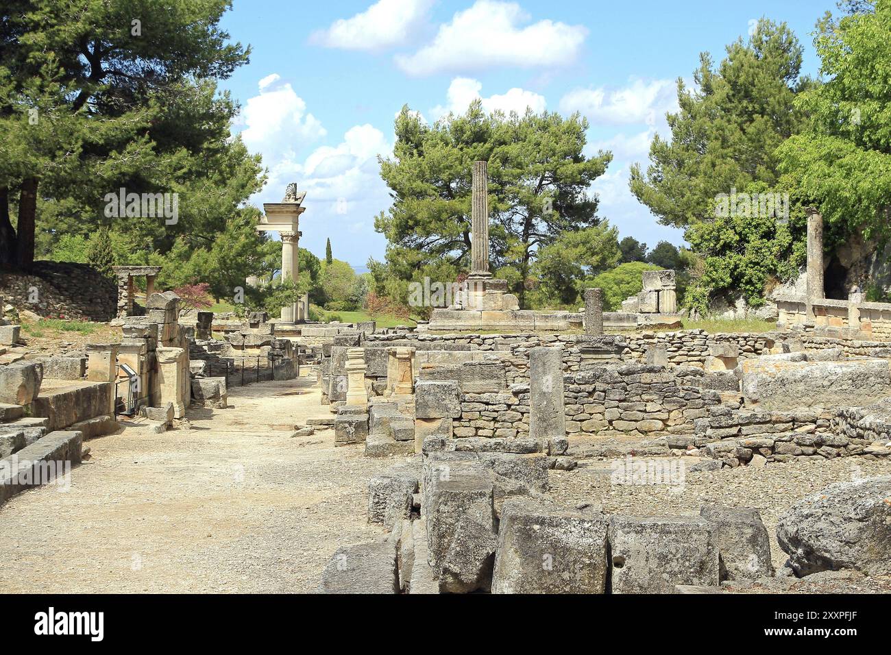 Glanum, excavation site, general view Stock Photo - Alamy