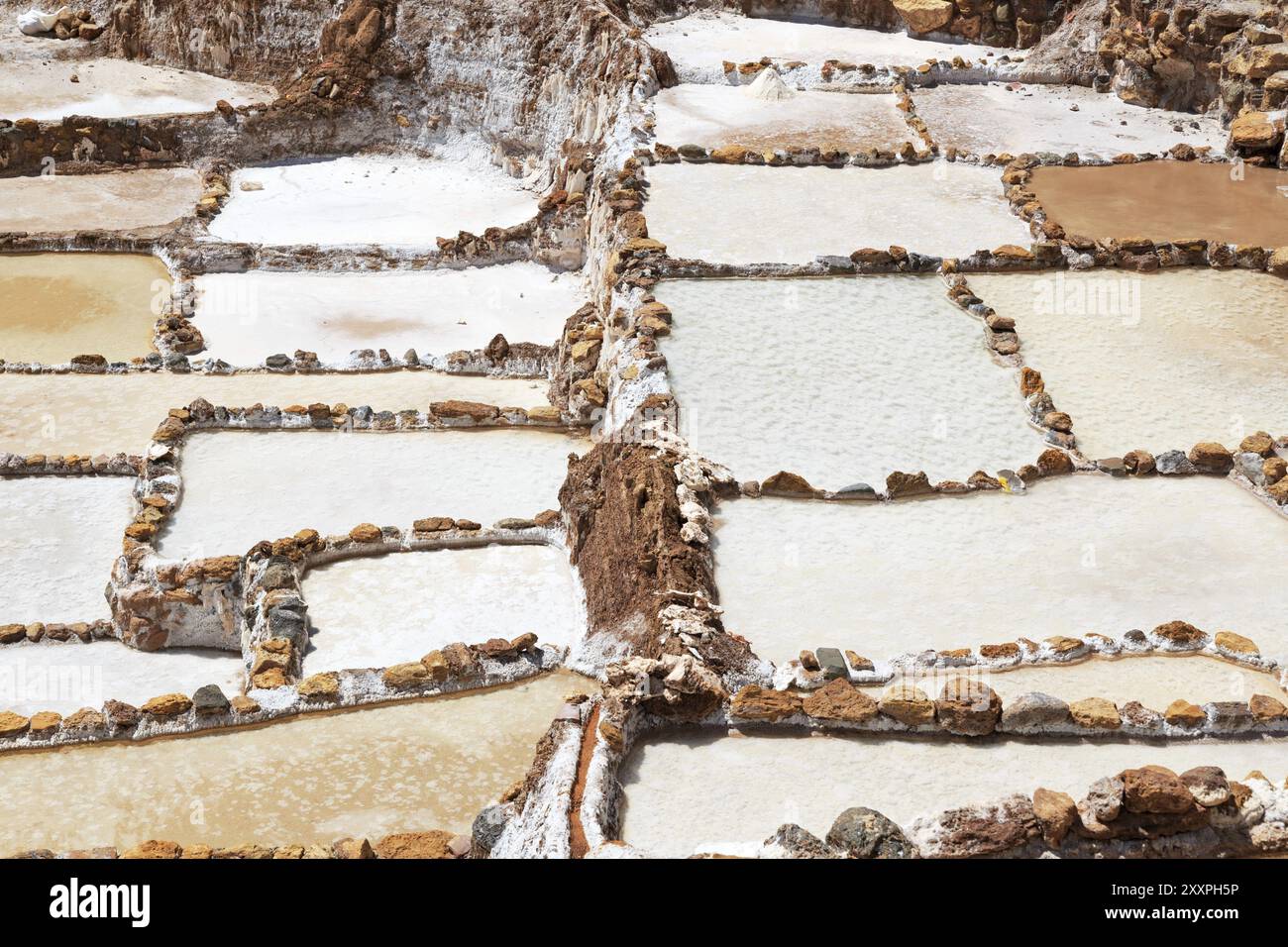 Salt terraces of Maras in Peru Stock Photo - Alamy