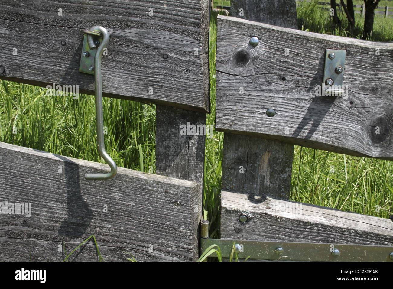 Wooden pasture fence Stock Photo - Alamy