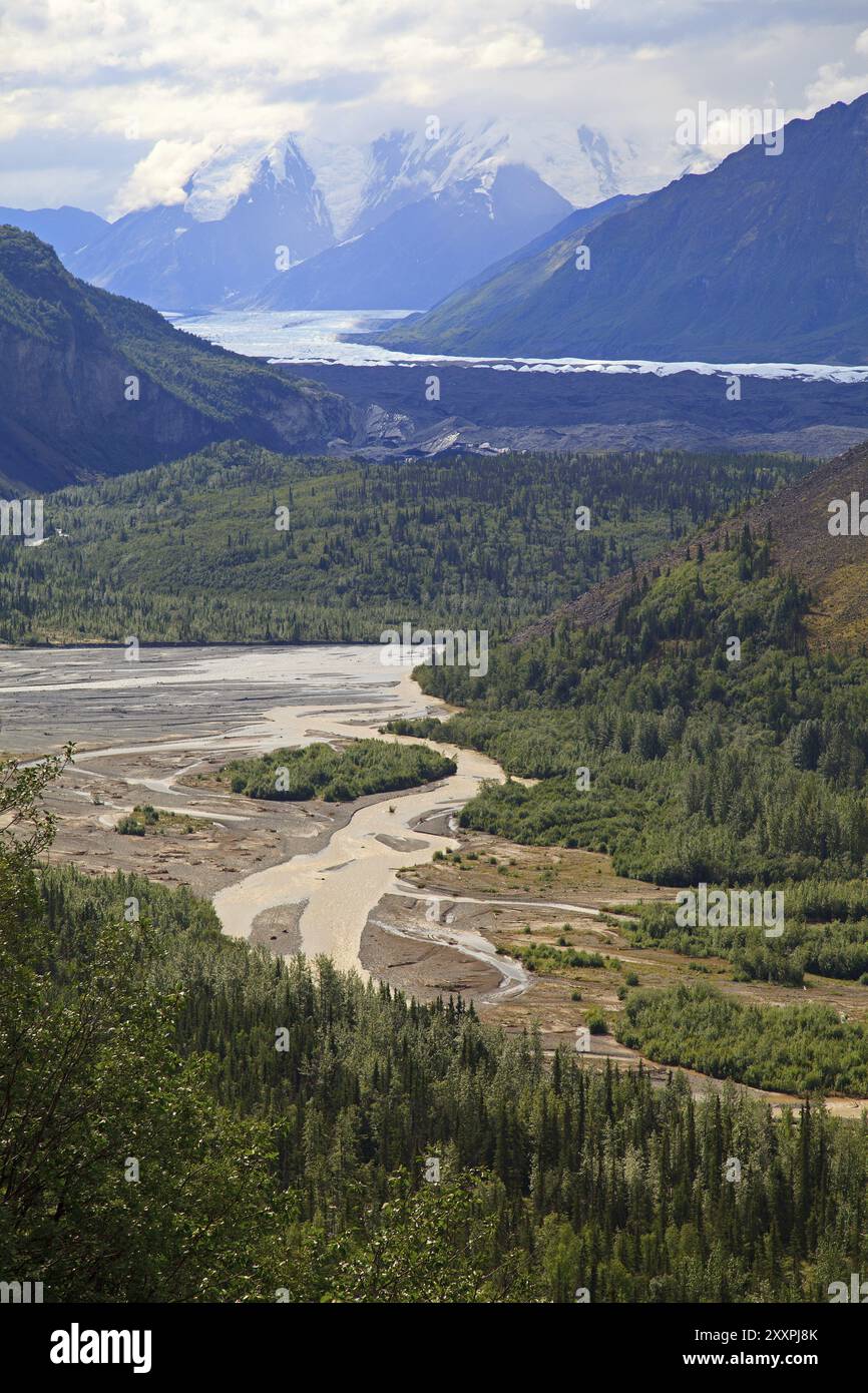 River landscape in Alaska with the Matanuska Glacier Stock Photo - Alamy