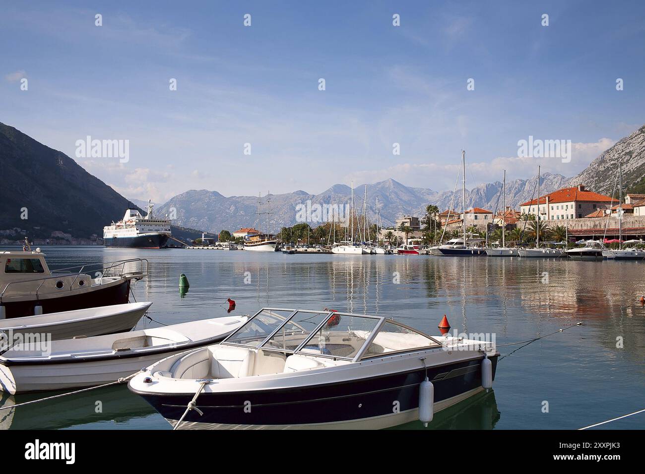 Kotor bay harbour view, Montenegro, Europe Stock Photo - Alamy