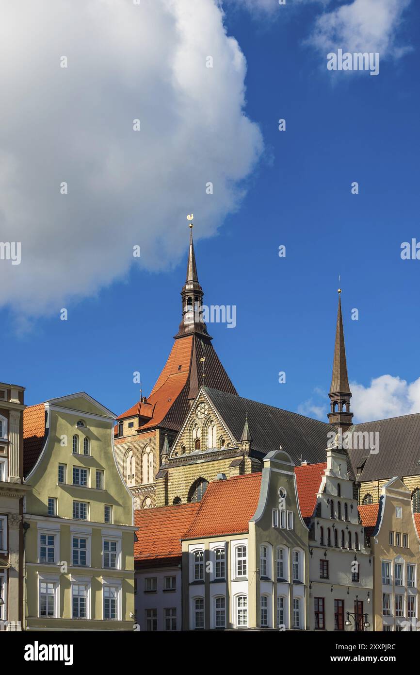 View over the Neuer Markt in Rostock Stock Photo - Alamy
