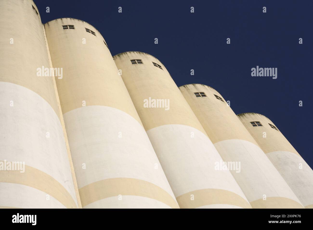 Grain silos of a mill Stock Photo - Alamy