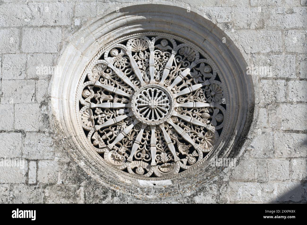 Rose window of the Basilica Madonna della Greca Stock Photo - Alamy