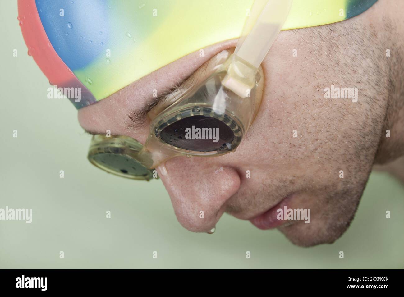 Water pool swimming pursuit sport athlete goggles Stock Photo - Alamy