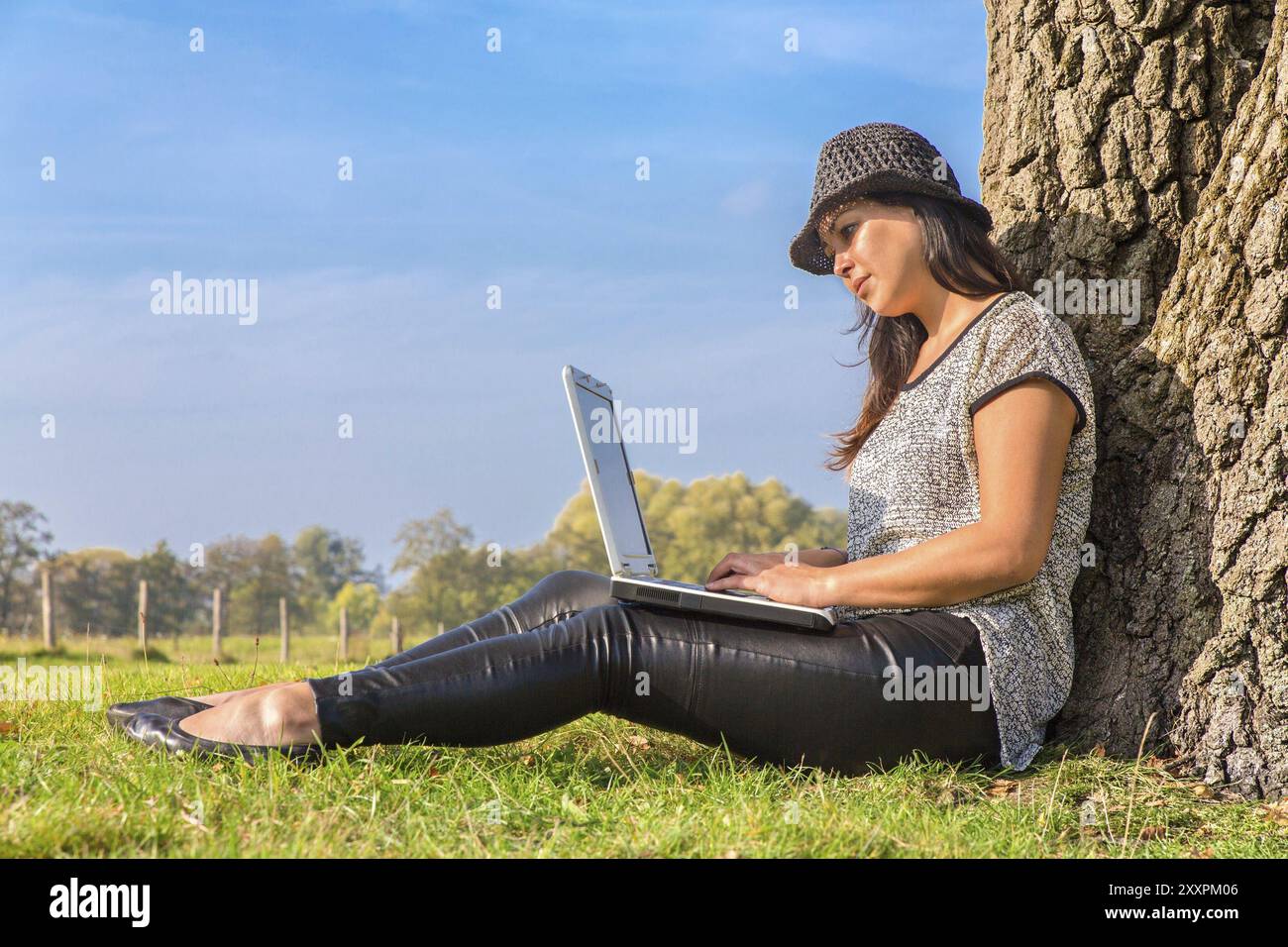Computer in lap hi-res stock photography and images - Alamy