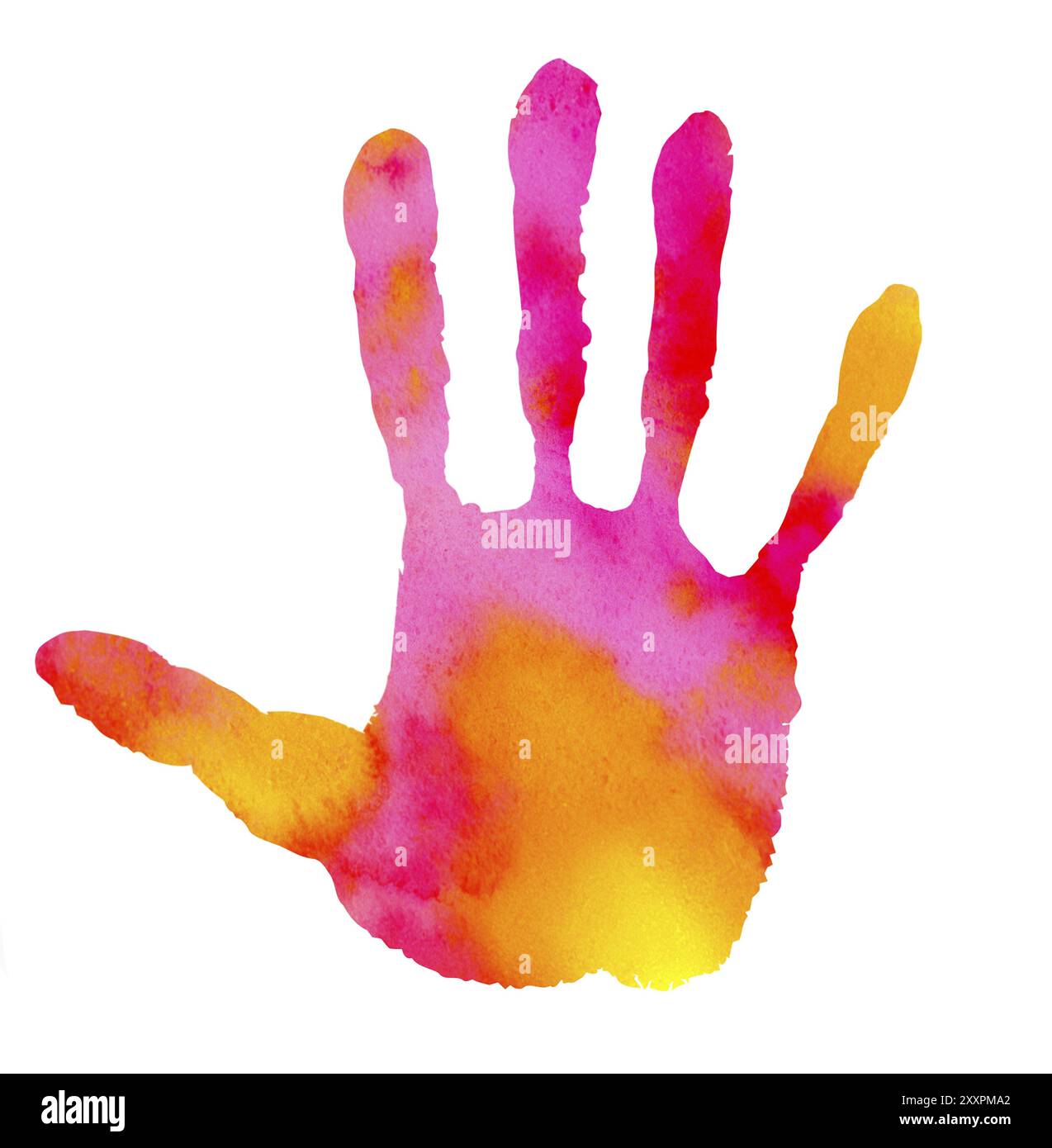 Watercolor abstract handprint on white background Stock Photo - Alamy Watercolor abstract handprint on white background Stock Photo - Alamy
