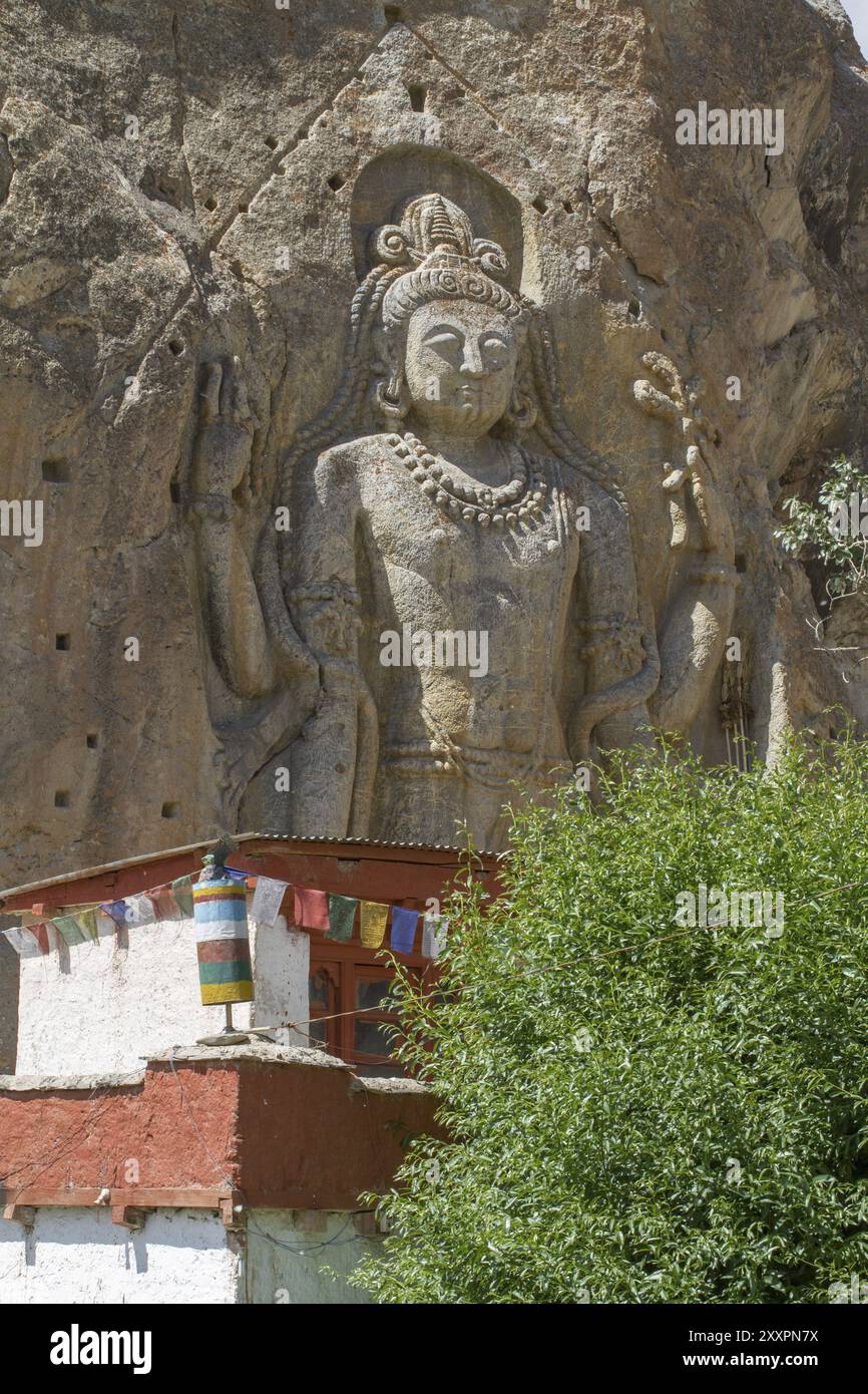 Chamba statue near Mulbekh, Ladakh, northern India Stock Photo - Alamy
