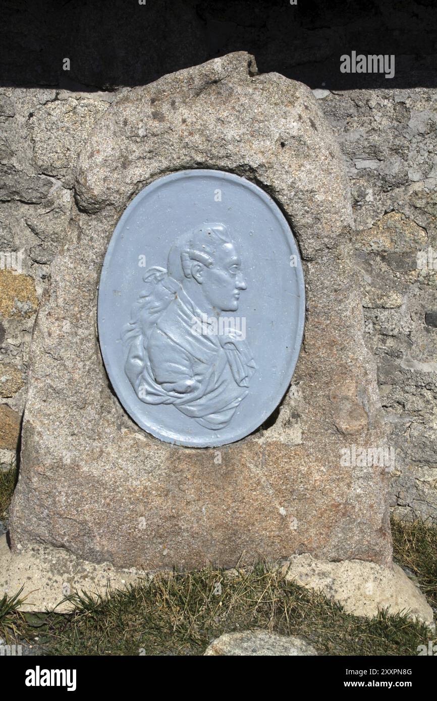 Goethe monument on the Brocken Stock Photo - Alamy