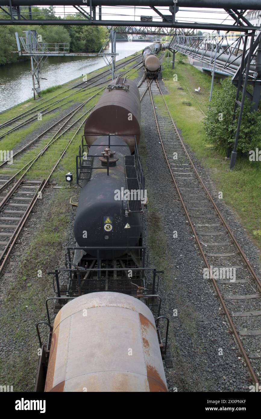 Empty freight train railway hi-res stock photography and images - Alamy
