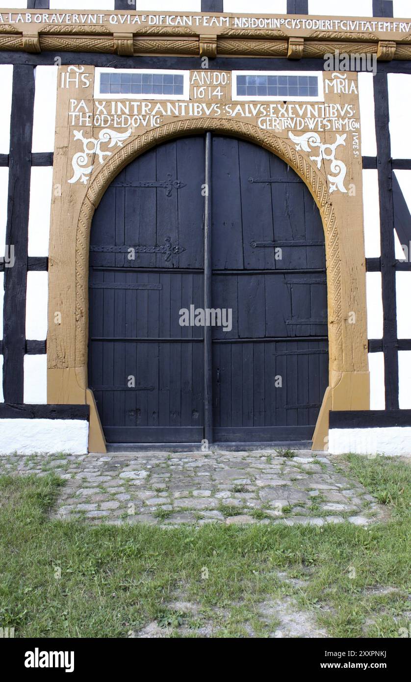 Gate in a half-timbered house Stock Photo - Alamy