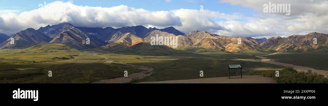 Panorama in Denali National Park in Alaska Stock Photo - Alamy