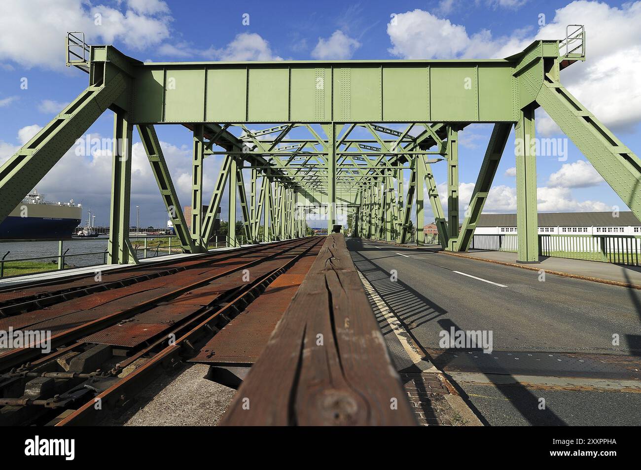 Turn bridge for cars and trains Stock Photo - Alamy